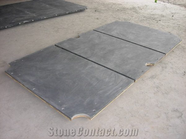 9ft Brazilian Slate 3pce Pool Snooker Billiard Table Pockets are cut ...
