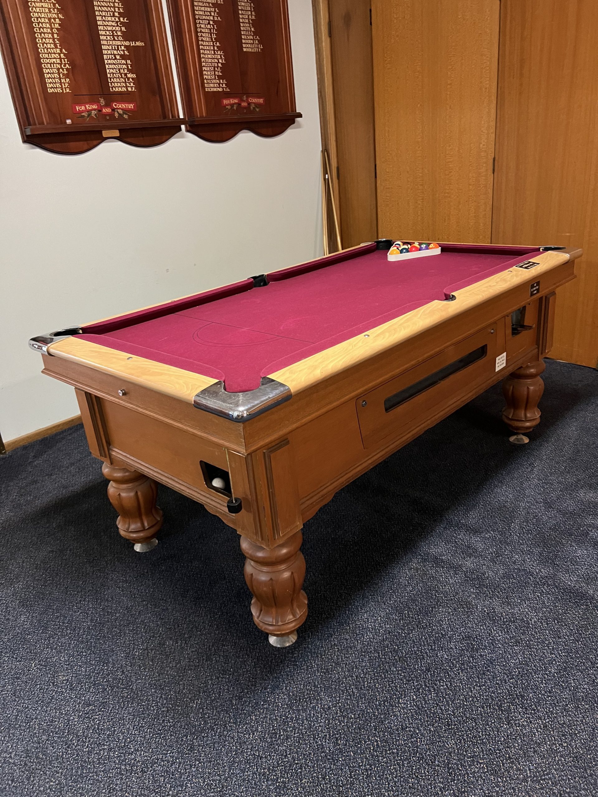 2nd Hand NPC Walnut Pub Pool Table 7ft New Royal Felt